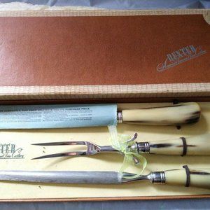 Dexter | Kitchen | Vintage Dexter Cutlery Carving Set Antler Handles ...